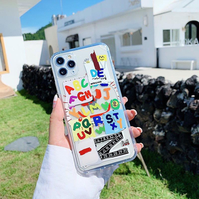 Transparent ALPHABET COLORFULL CASE IPHONE Aesthetic CUTE CASING IPHONE ...