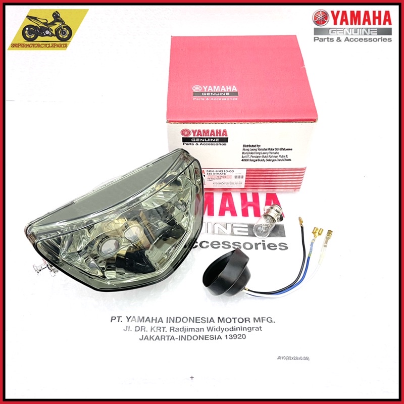 Y125ZR Y125Z Y125 HEAD LAMP LAMPU DEPAN + MENTOL DAN SOCKET TINTED ...