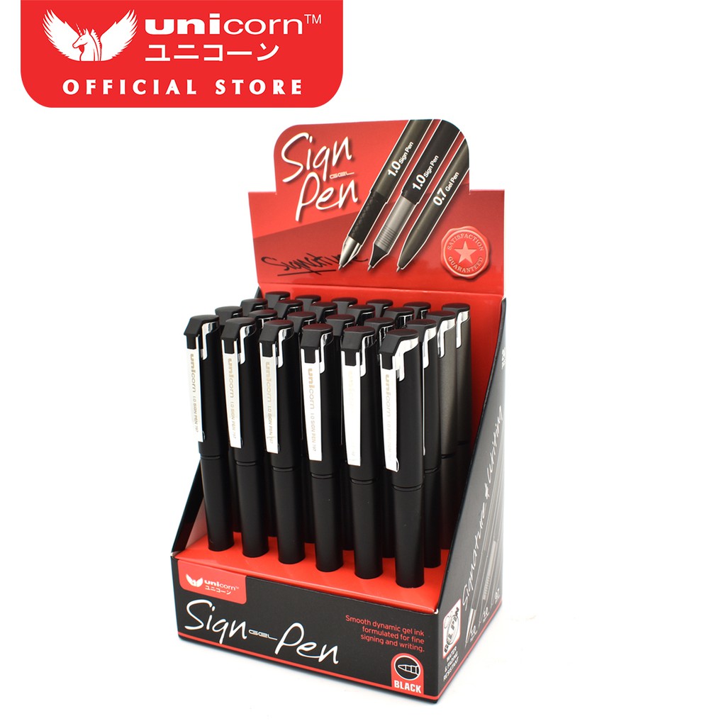 Unicorn Black Sign Pen (24 Pcs/1.0mm) UGP-797GX [ 签名笔 / Pen Tandatangan ...