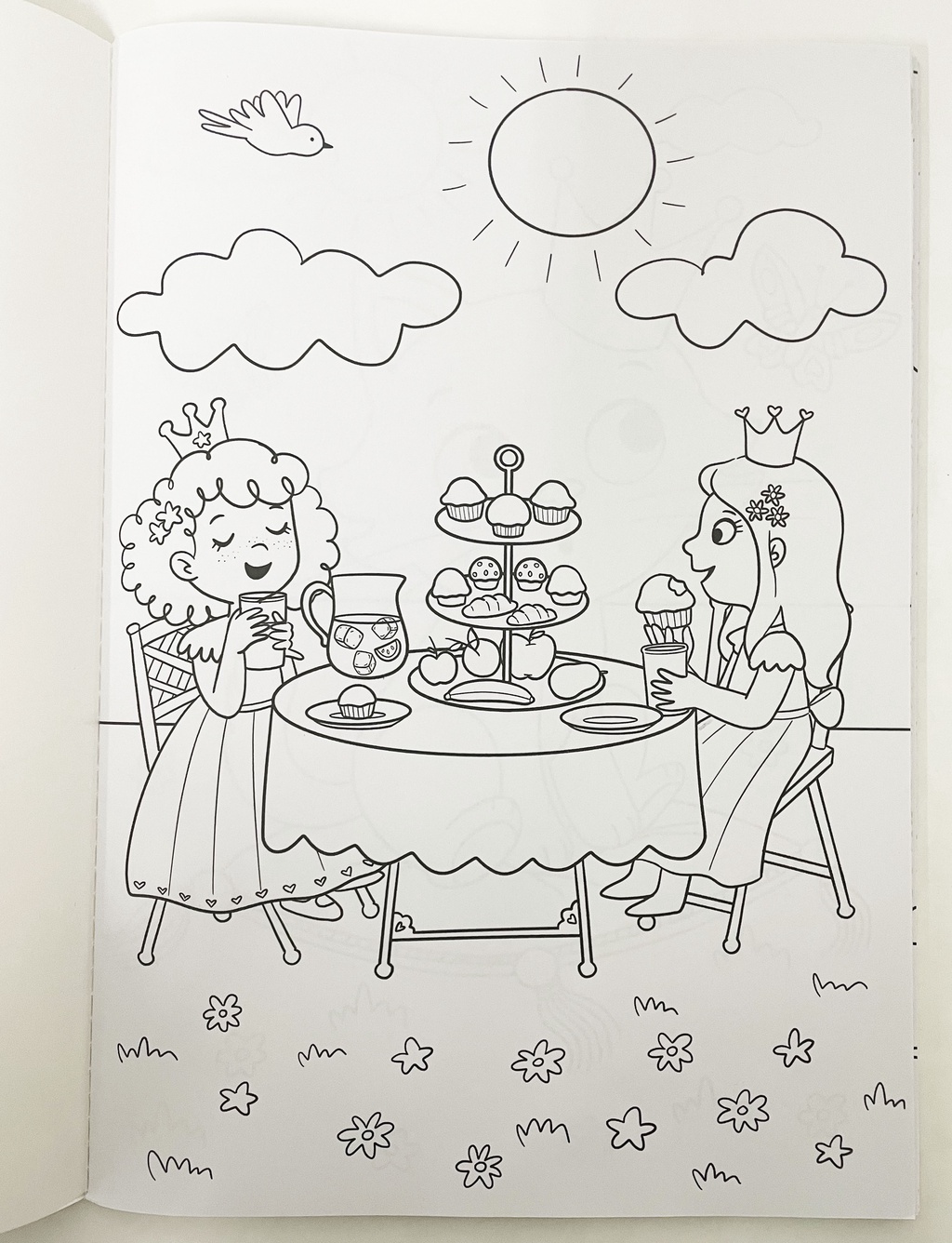 Princess Colouring Book for Kids with 50 Pages to Color Royal Scenes ...