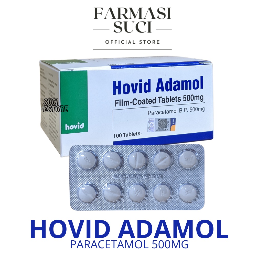 HOVID Adamol - Paracetamol 500mg 100 Tablets [BOX] | Shopee Malaysia