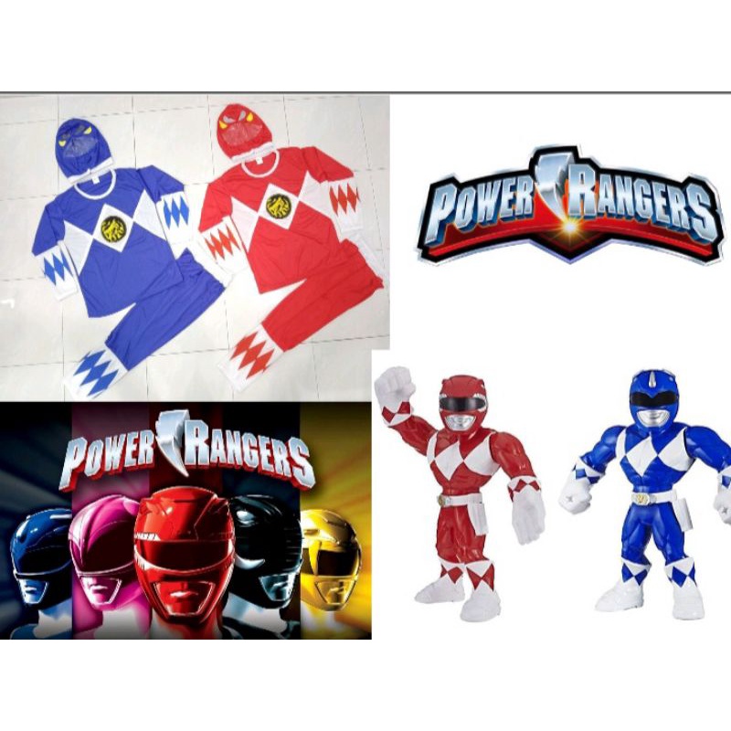 POWER RANGERS Kid Costume Set Outfit Shirt Pants Mask Cosplay🙋Lets The ...