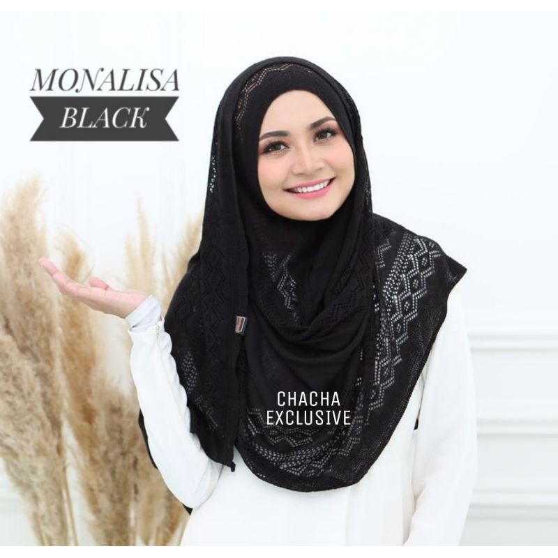 INSTANT KNITTED SHAWL FOR TRAVELLER IRONLESS MONALISA BLACK | Shopee ...