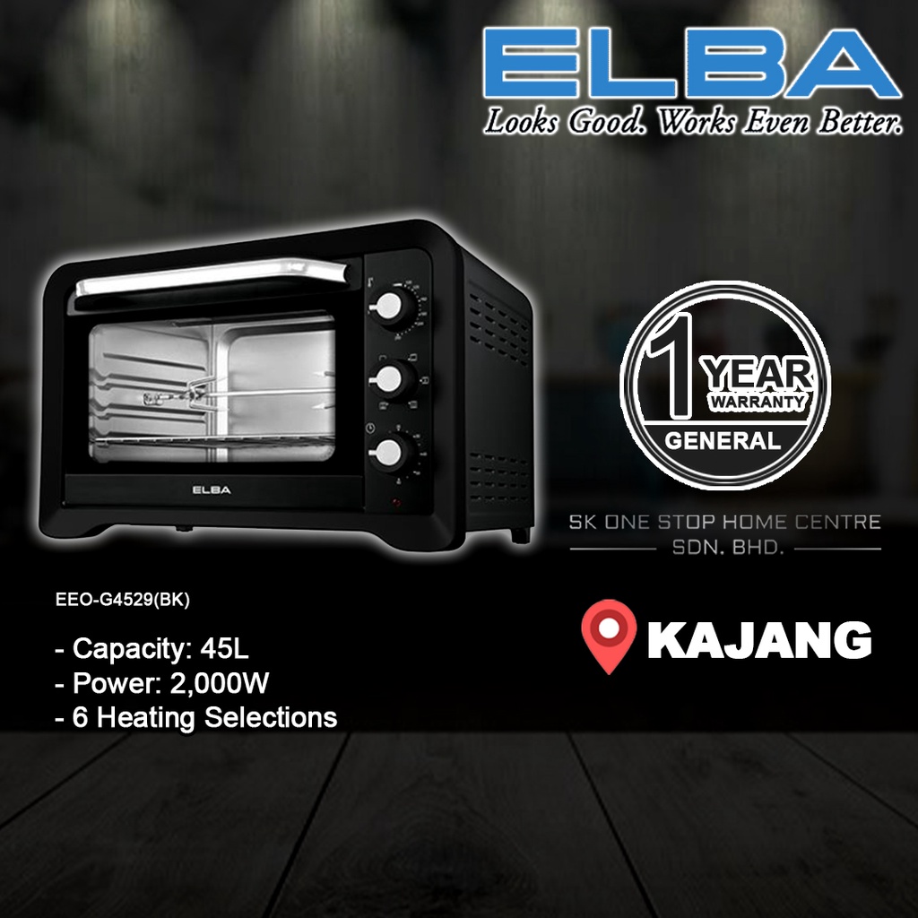 (AUTHORISED DEALER) ELBA EEO-G4529(BK) 45L Electric Oven (Black) / Elba ...