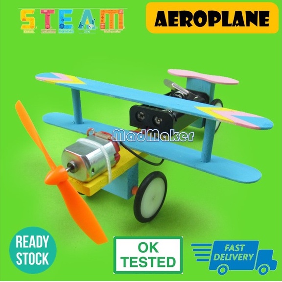 AEROPLANE AIRPLANE PLANE DIY STEM STEAM KIDS TOY SCIENCE RBT PROJECT ...