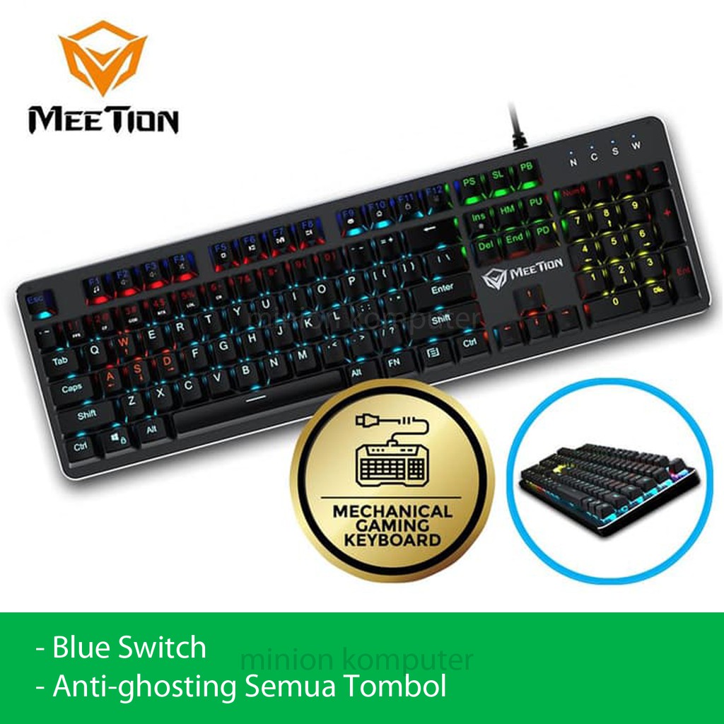 Original Meetion MT-MK007 Mechanical Gaming Keyboard | Shopee Malaysia