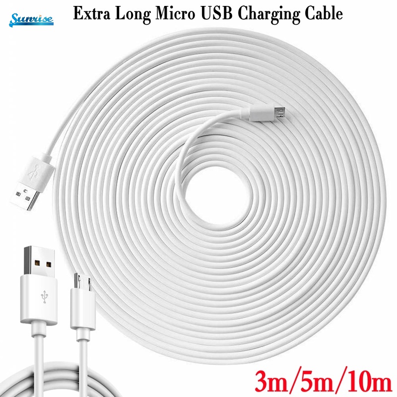 3/5/10m Micro USB Charging Cable Extra Long Charger Wire Cord For ...