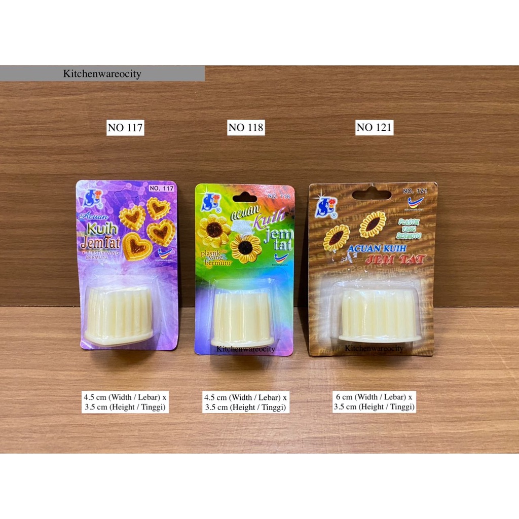 Jem Tat Mould / Plastic Mould / Jam Tart / Jem Tat / Biscuit Mould ...