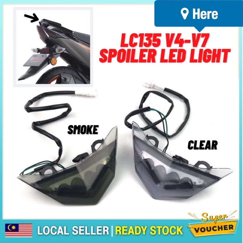 YAMAHA LC135 V4 V5 V6 LCV4 LCV5 LCV6 SPOILER LAMP LAMPU SPOILER LED ...