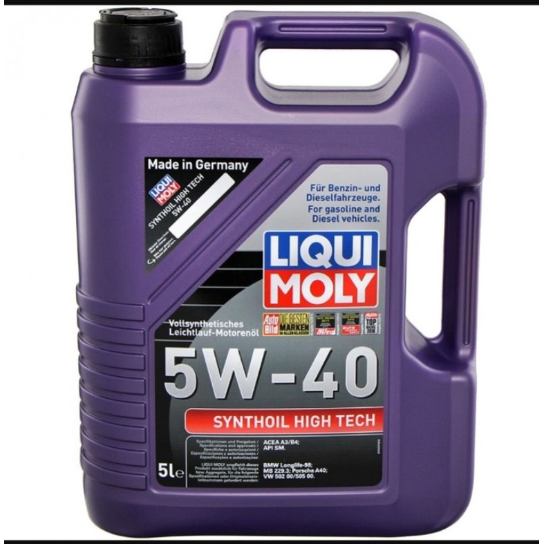 LIQUI MOLY Synthoil High Tech Fully Synthetic Engine Oil 5W40 (5L ...