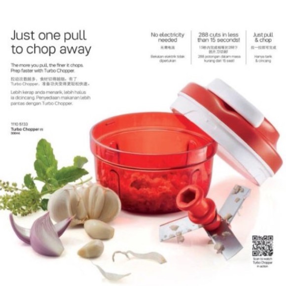 Tupperware Turbo Chopper 300ml | Shopee Malaysia