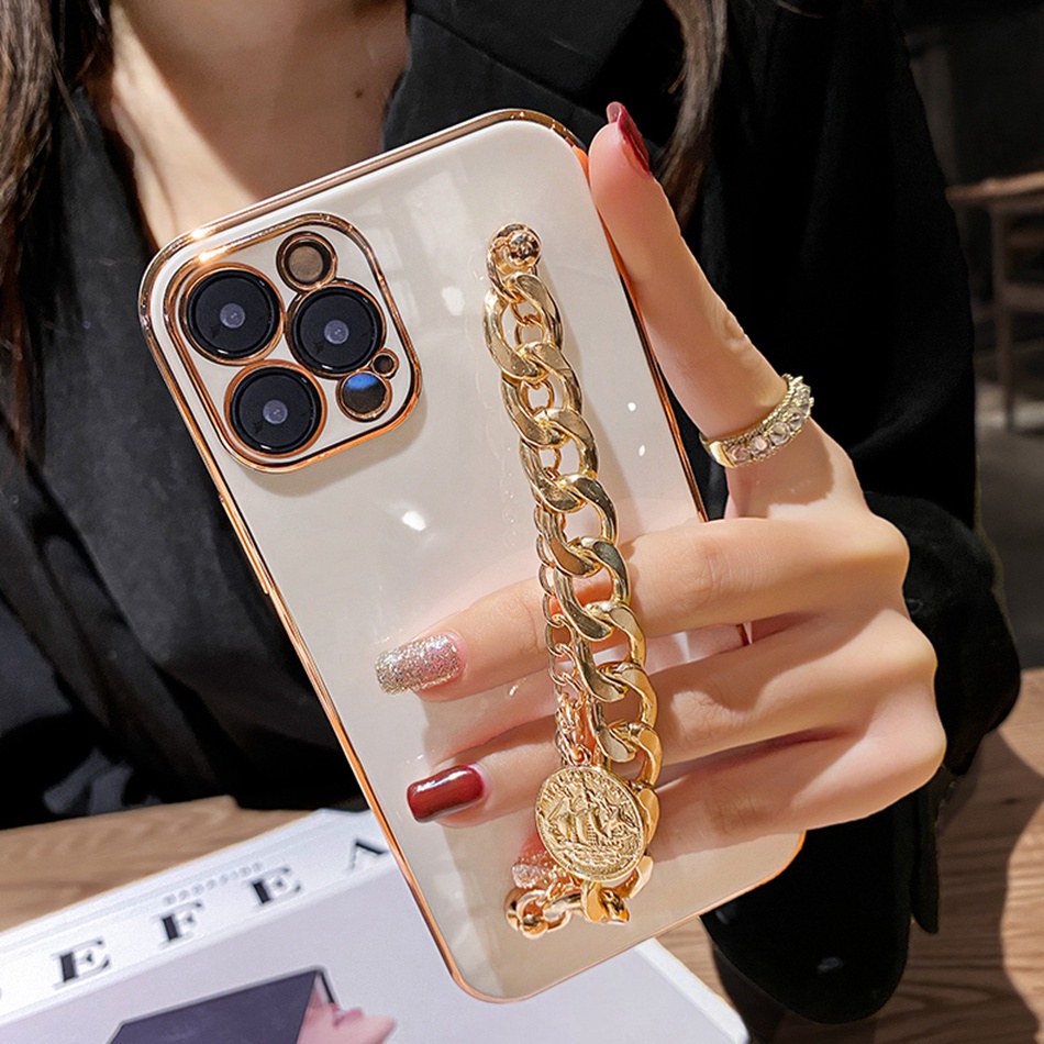 Gold Bracelet Phone Case For iPhone 13 12 11 pro XS max X SE2020 7 8 ...