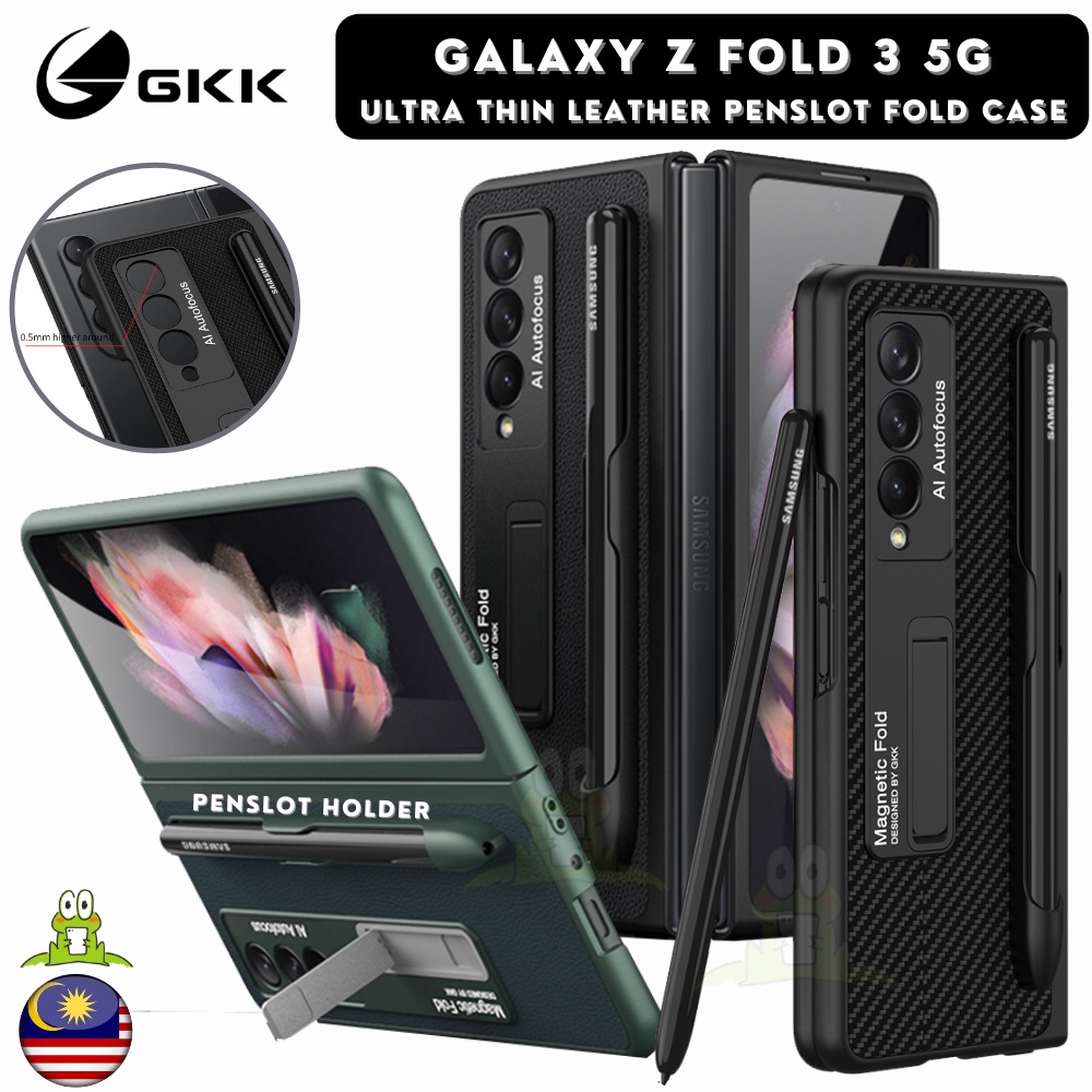 GKK LEATHER PENSLOT Samsung Galaxy Z Fold 3 5G PC Carbon Fiber Magnetic ...