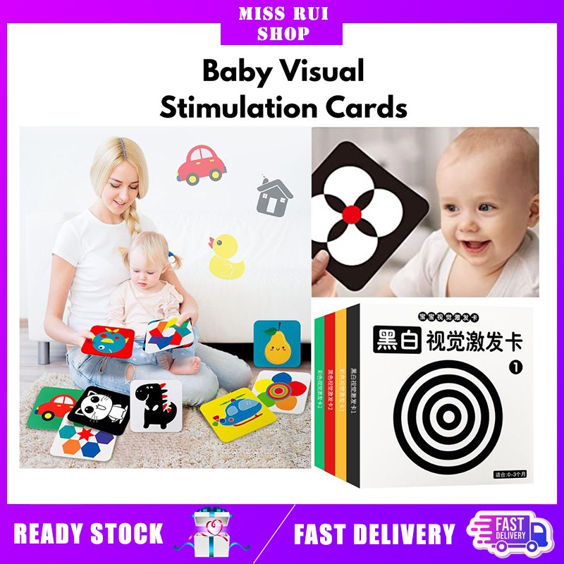 Flash Cards Baby Visual Stimulation Cards 0-24 Months Baby | Shopee ...