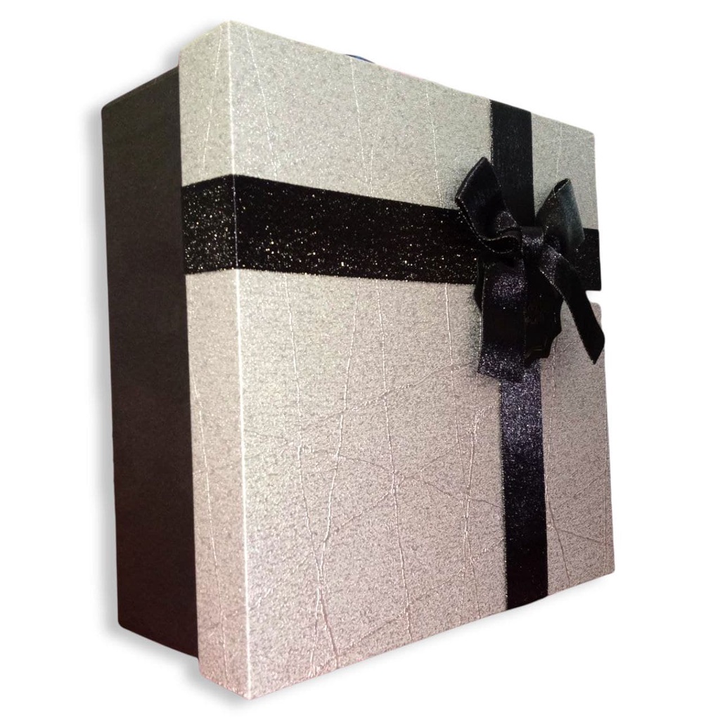 (READYSTOCK) Kotak Hadiah Square Gift Box 3 Saiz Top & Bottom Silver ...