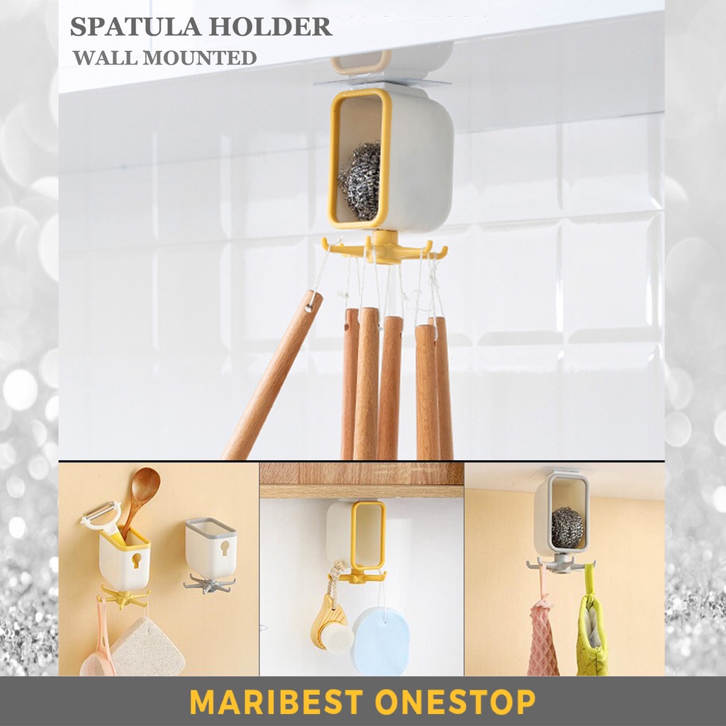 SPATULA HOLDER Self-Adhesive Kitchen Wall Hook Utensil Holder Cooking ...
