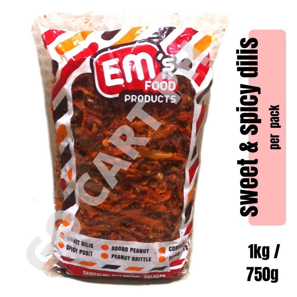 [GO CART PH] 1kg & 750g sweet and spicy dilis (anchovy fish) | Shopee ...