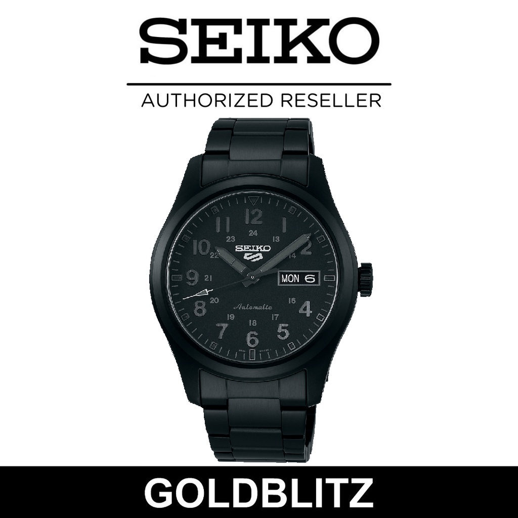 Seiko 5 Sports Field Stealth SRPJ09K1 SRPJ11K1 All Black Bracelet ...
