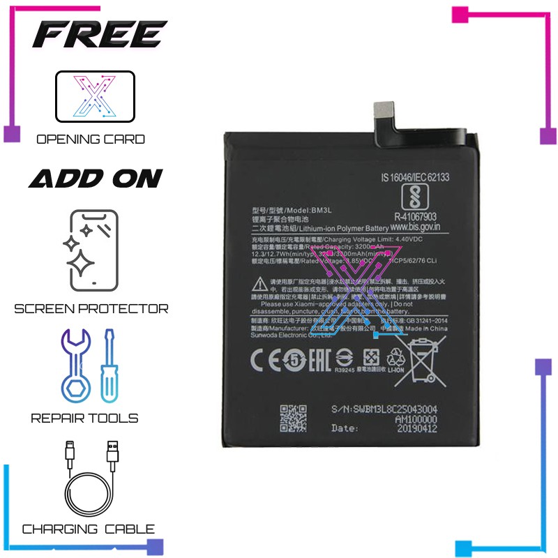 Battery BM3L Compatible For Mi 9 (3300 mAh) | Shopee Malaysia