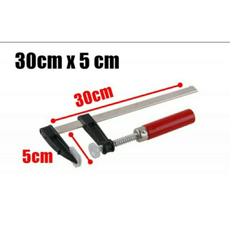 F Clamp 30cm X 5cm - 300mm X 50mm F Clamp Wood Clamp | Shopee Malaysia