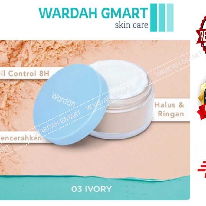 Wardah Lightening Matte Loose Powder 20g/ Wardah Lightening Powder ...