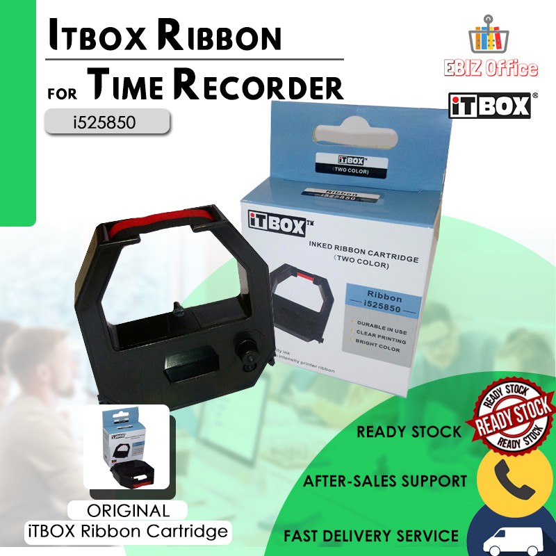 iTBOX i525850 Time Recorder Ribbon Cartridges Punch Card Ribbon Time ...