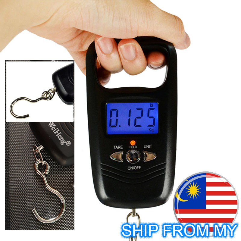 (READY STOCK) Penimbang Digital / 50kg-10g Electronic Hanging Fishing ...