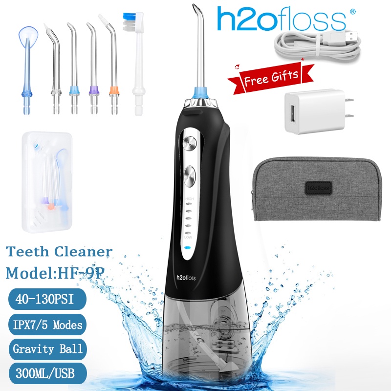 Cordless Water Flosser for Teeth IPX7 Waterproof Oral Dental Irrigator ...