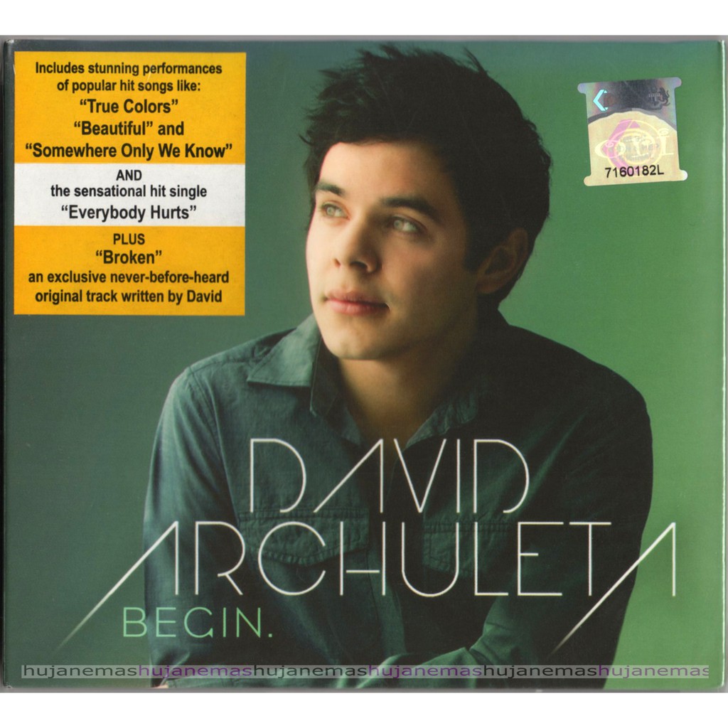 DAVID ARCHULETA - Begin 2012 SONY MUSIC DIGIPAK ORIGINAL CD (POP/ROCK ...