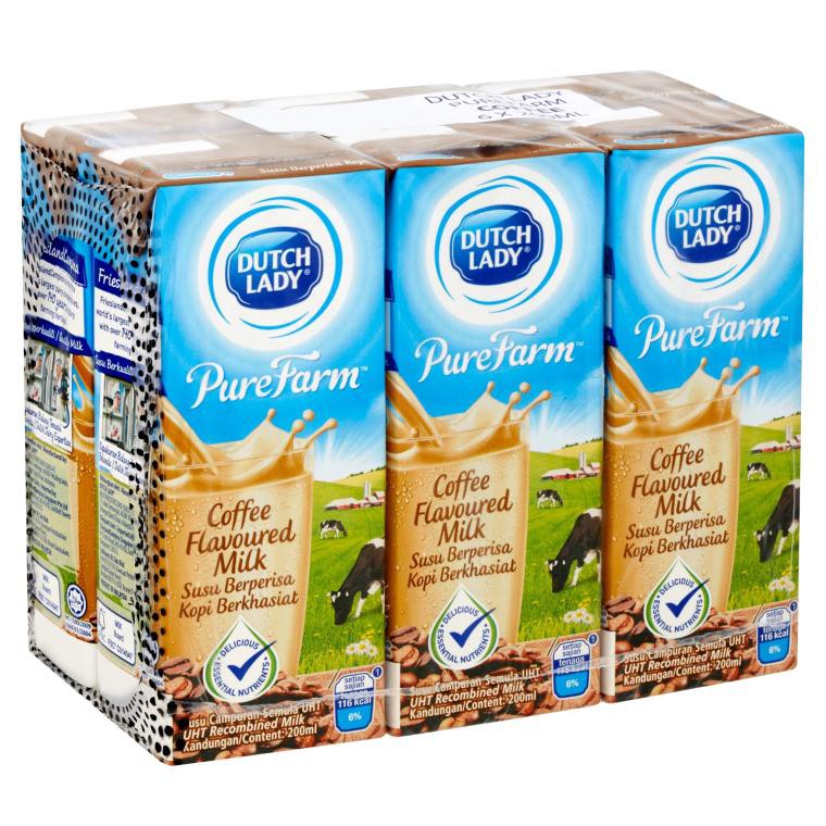 Dutch Lady Coffee Flavored UHT Milk 6 x 200ml | Shopee Malaysia