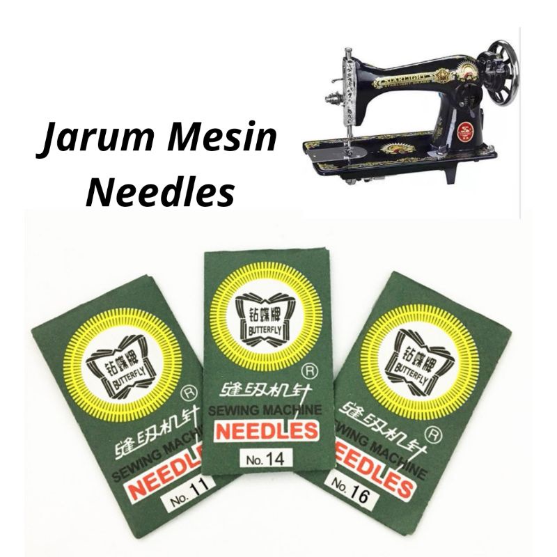 10pcs Jarum Mesin Jahit Jarum Mesin Jarum Butterfly Sewing Machine ...