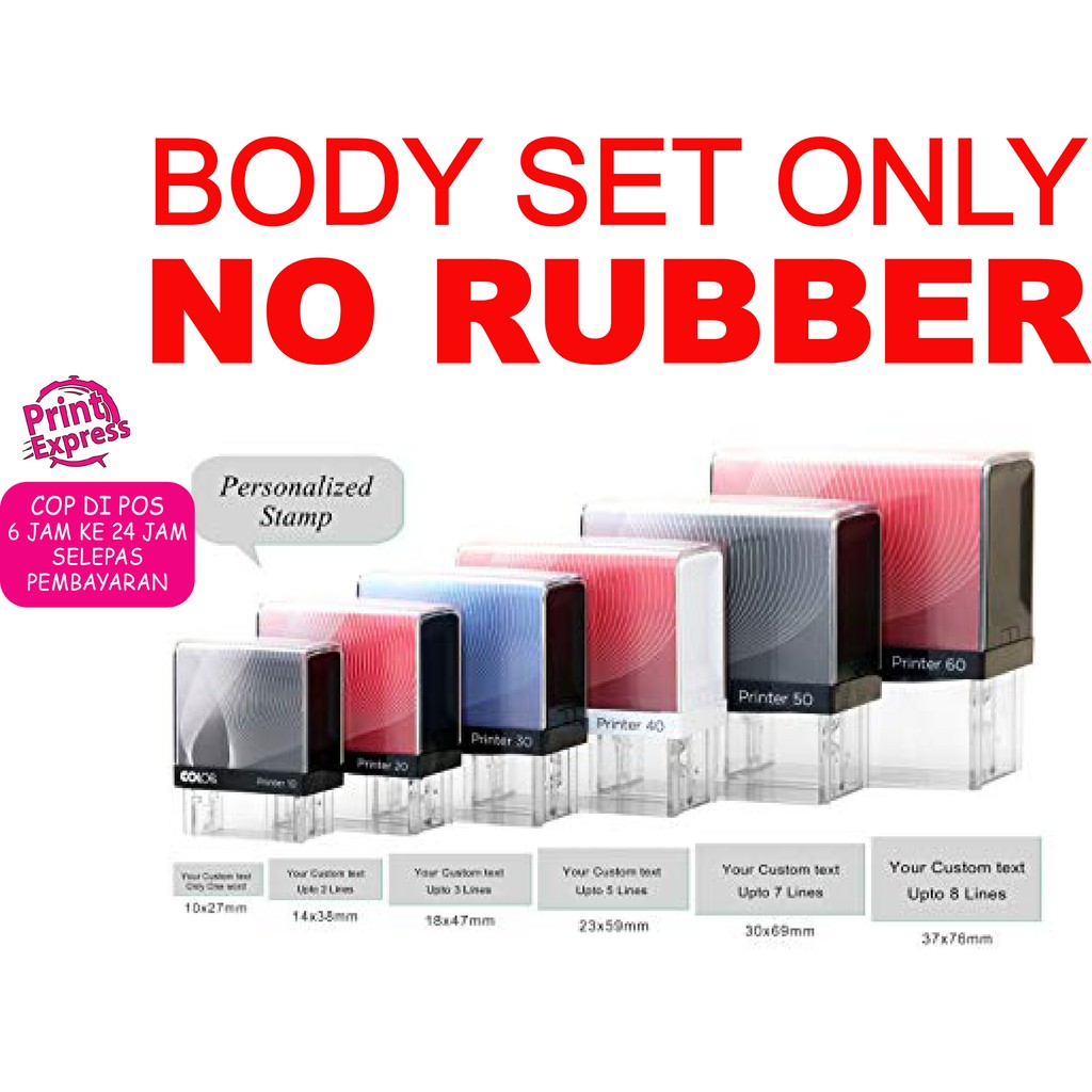 BODY SET ONLY COP COLOP P10 P20 P30 P40 P50 P60 (NO RUBBER STAMP ...