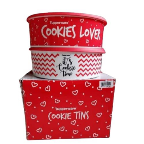 TUPPERWARE COOKIE CANISTER TIN SET | Shopee Malaysia