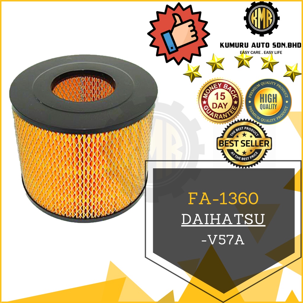 Air Filter Daihatsu V57A - FA-1360 / 17801-44010 / 17801-48010 / 17801 ...