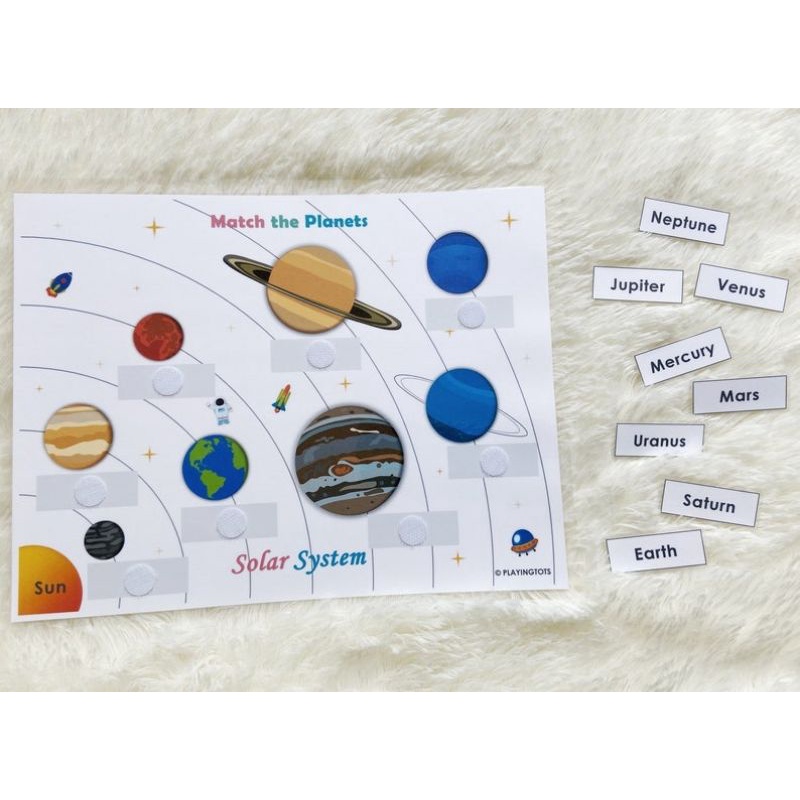 Busy book Solar System Planets Matching Activity | Shopee Malaysia