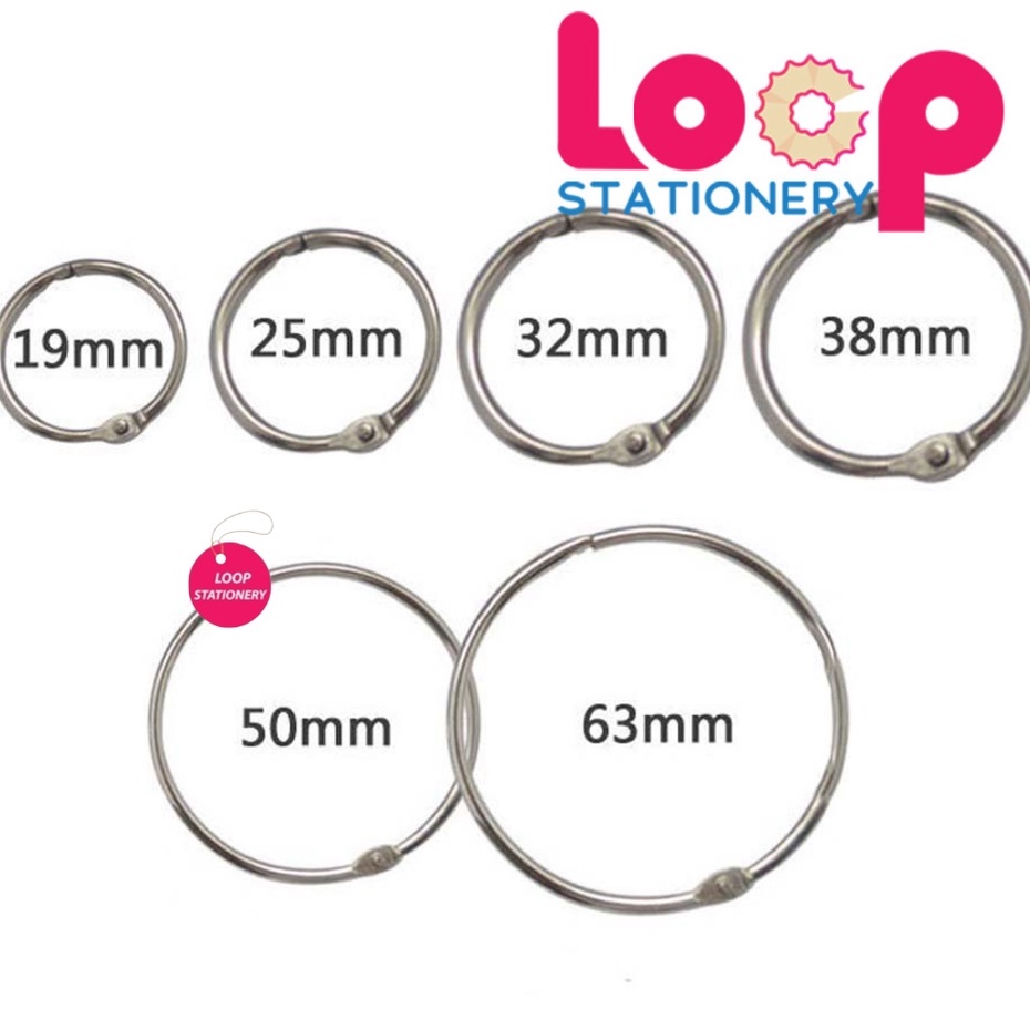 10pcs x Book Ring Card Ring 19mm/25mm/32mm/50mm/72mm | Shopee Malaysia