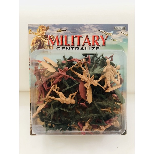 Military Plastic Toy Soldiers Army Men Figures Poses Kit Askar Mainan ...