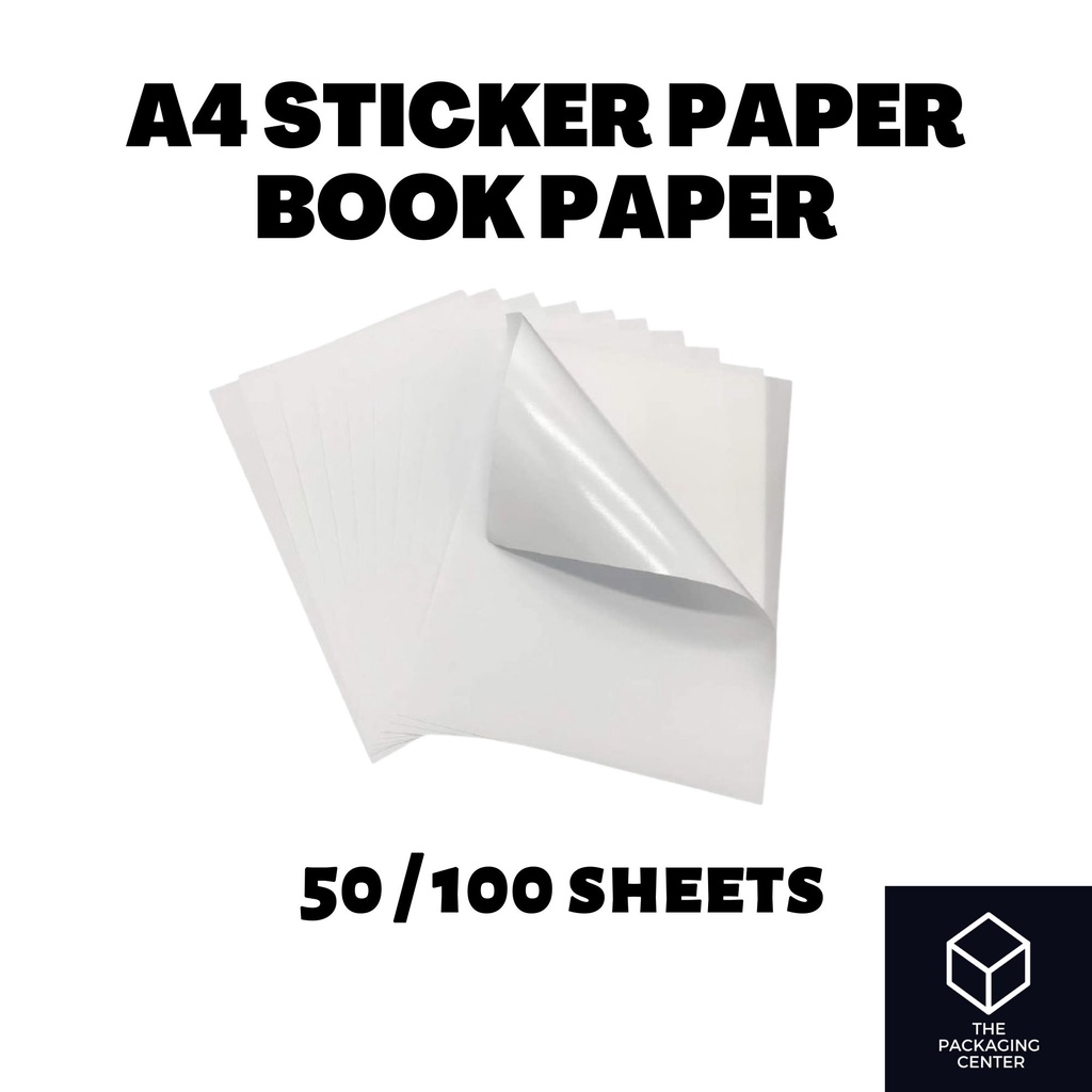 STICKER PAPER A4 SIZE (50 or 100 pcs / pack) | Shopee Malaysia
