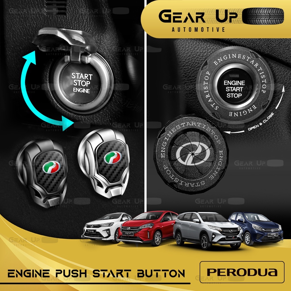 PERODUA 𝐏𝐮𝐬𝐡 𝐒𝐭𝐚𝐫𝐭 𝐁𝐮𝐭𝐭𝐨𝐧 𝐂𝐨𝐯𝐞𝐫 New Alza Axia Myvi Ativa Bezza Aruz ...