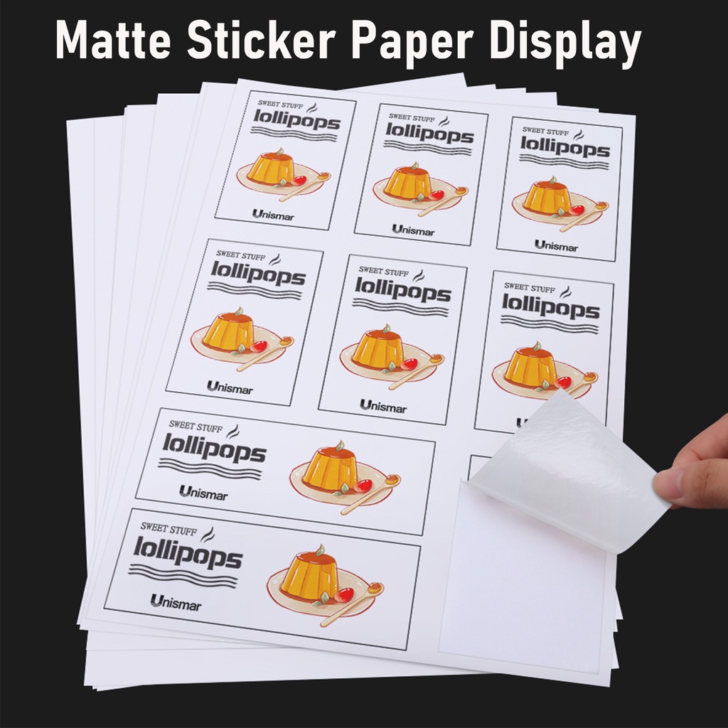 PVC Vinyl Sticker Paper A4 White Glossy / Matte 10pcs Kertas Sticker ...