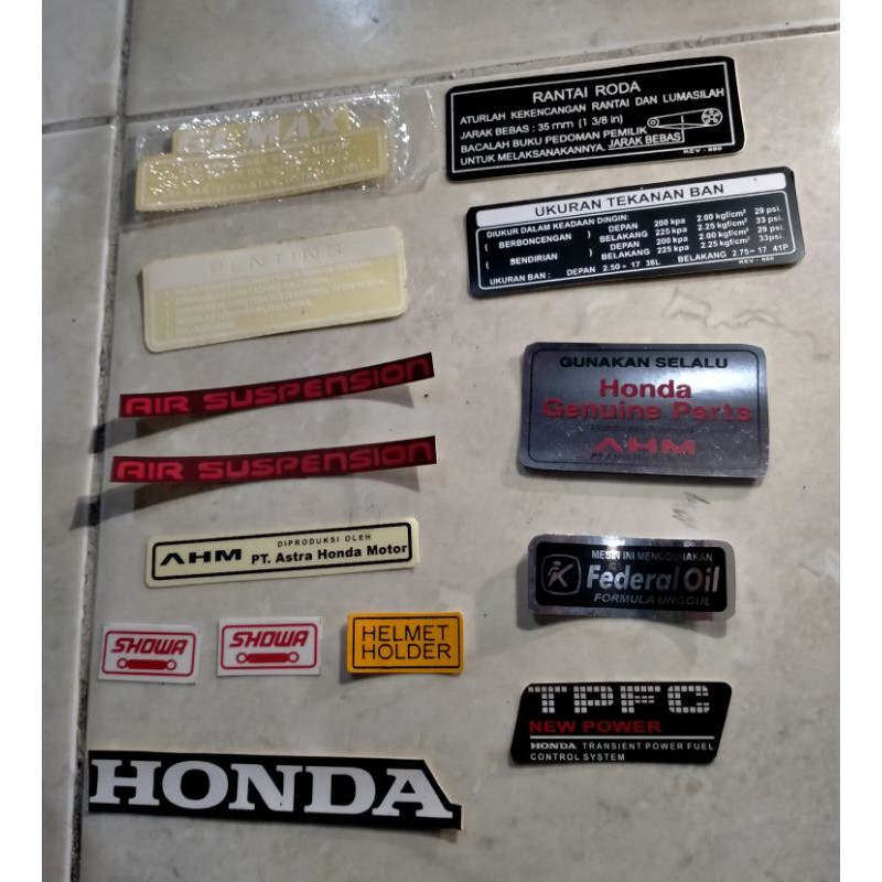 Honda GL MAX Complementary STRIPING Sticker/HONDA Motorcycle DETAIL ...