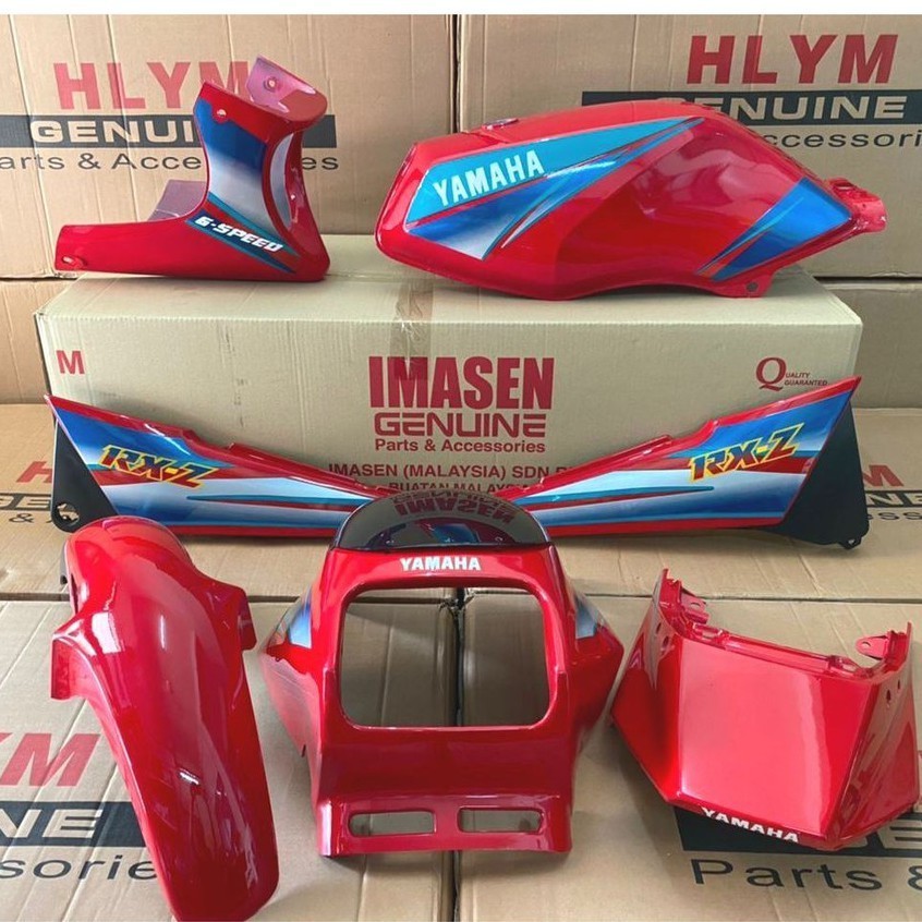 Y761 YAMAHA RXZ IMASEN MERAH TERUNG/RXZ HLYM MUDGUARD TEBAL COVER SET ...