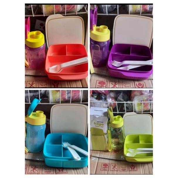 Lolly tupperware + eco bottle + cutlery set | Shopee Malaysia