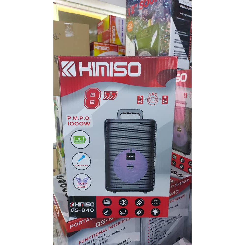 SPEAKER PORTABLE BLUETOOTH KIMISO QS-840 | Shopee Malaysia