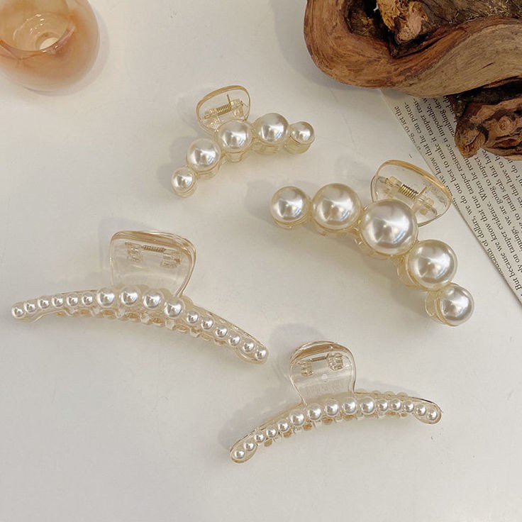 Zhao Lusi The same bathing hairpin, pearl gripping clip, large hair ...