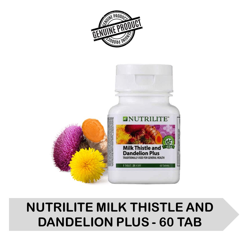 100% Original NUTRILITE MILK THISTLE AND DANDELION PLUS - 60 TAB ...