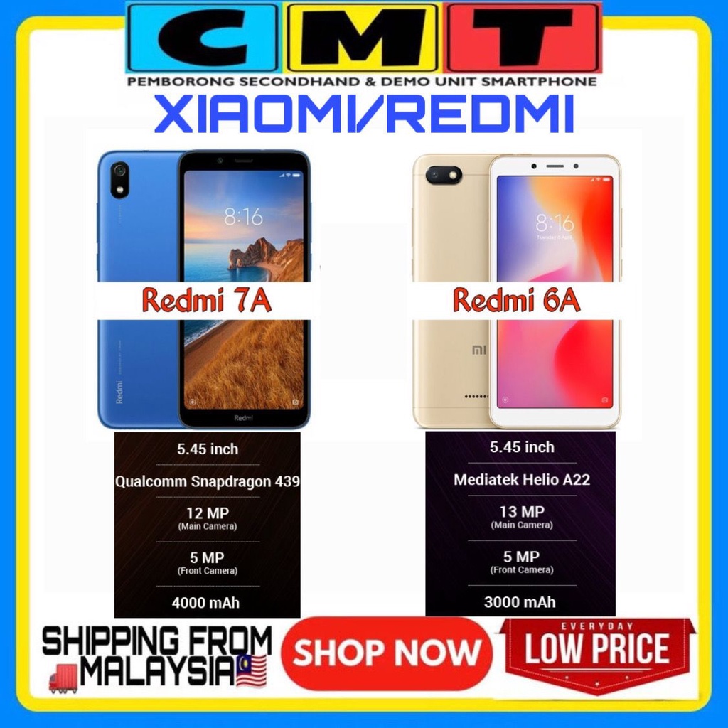 [READY STOCK] Redmi 6/6A/7A 4G LTE 3+32GB/Android 8.1/High Performance Gaming Smartphone ...