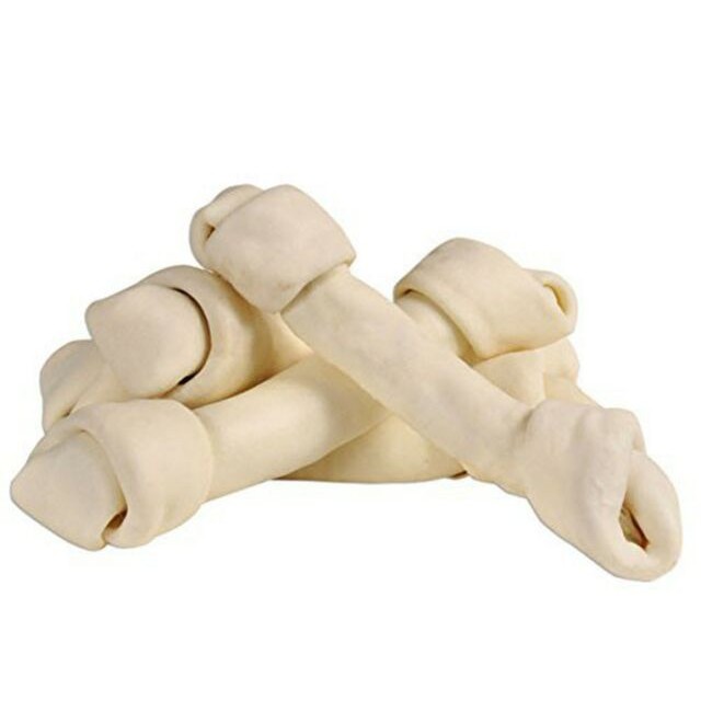 Rawhide Milk Knotted Bone Dog Treat 7" (100 Pc) | Shopee Malaysia