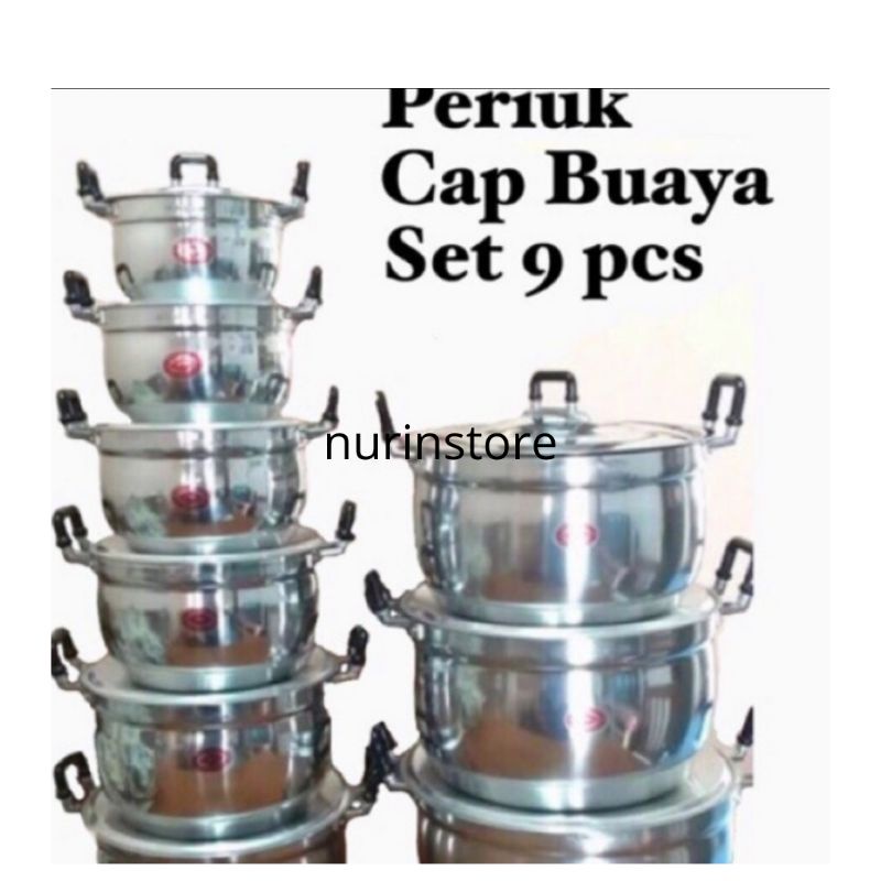 PERIUK CAP BUAYA SET 9 PCS ORIGINAL MADE IN THAILAND | Shopee Malaysia