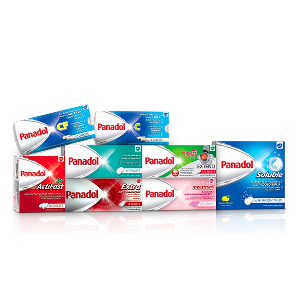 Panadol Actifast/ Extra/ Extend/ Soluble/ Children 250mg Orange Flavour ...